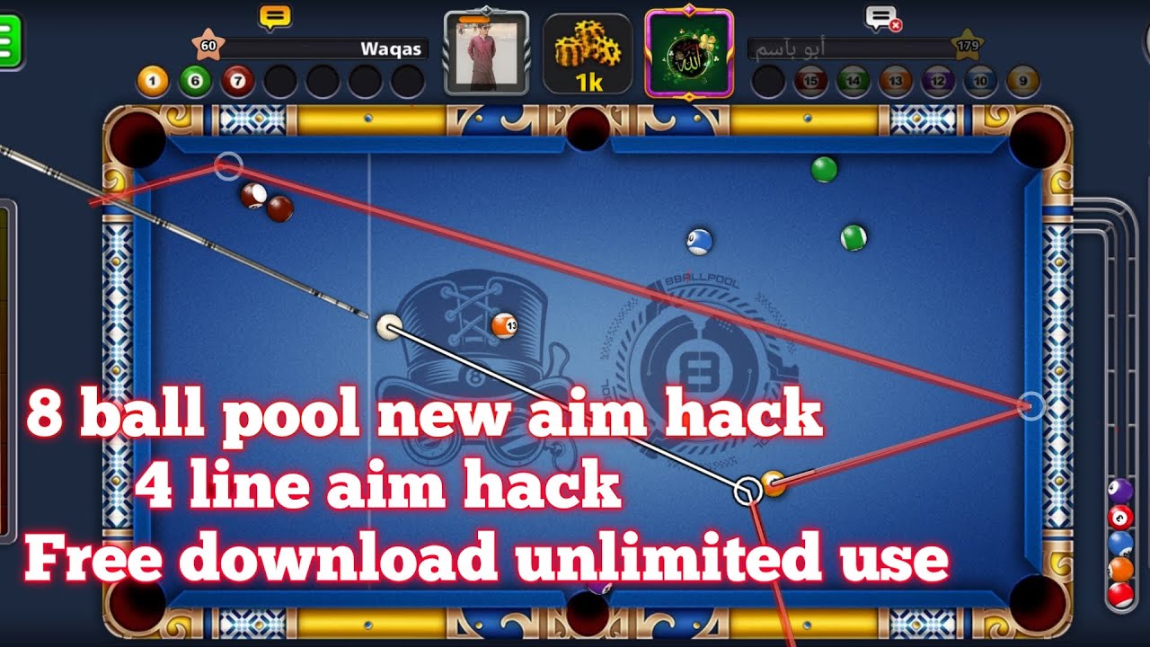 8 ball pool 4 line aim hack free download unlimited use_3 line aim hack ...