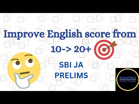 Best strategy to improve English score to 20+ | SBI JA PRE | AP & TG ...