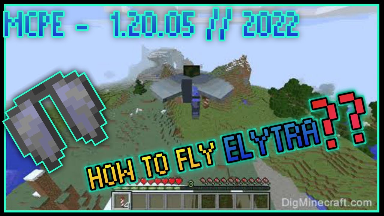 how to fly elytra in mcpe? 😱 || 100% working tricks - YouTube