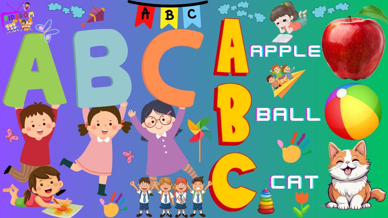 ABCD Alphabet for Kids | Kidsdom TV Learning Video for Kids | Preschool ...