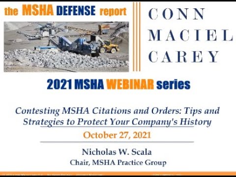 Contesting MSHA Citations and Orders: Tips and Strategies to Protect ...