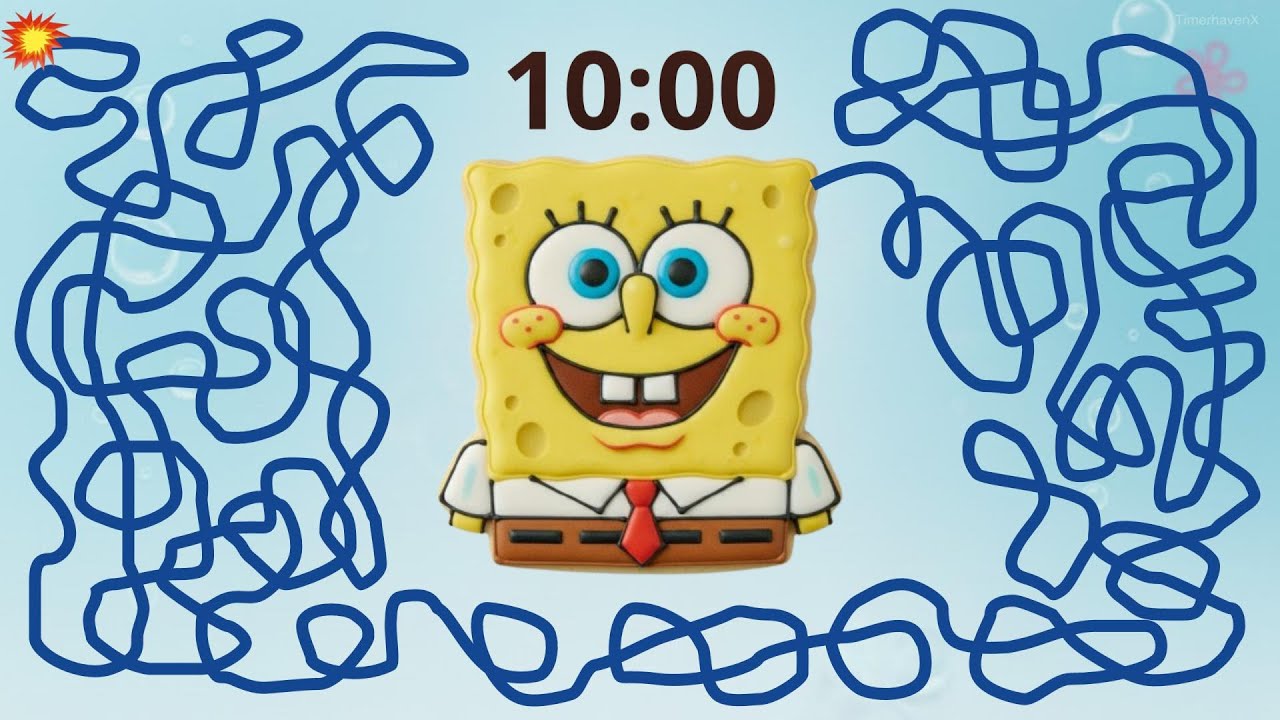 10 Minute Timer Bomb | Spongebob Cookie Countdown 🍪💙 - YouTube