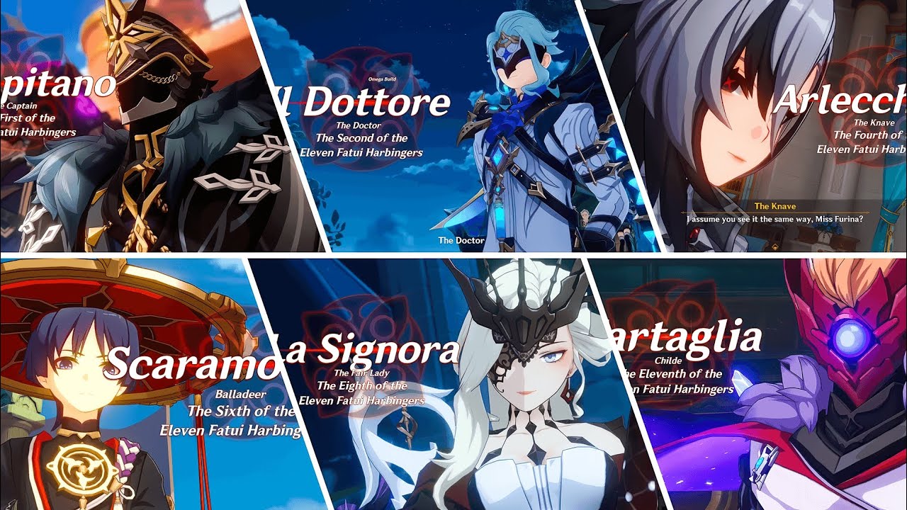 All FATUI HARBINGERS INTRODUCTION | GENSHIN IMPACT - YouTube