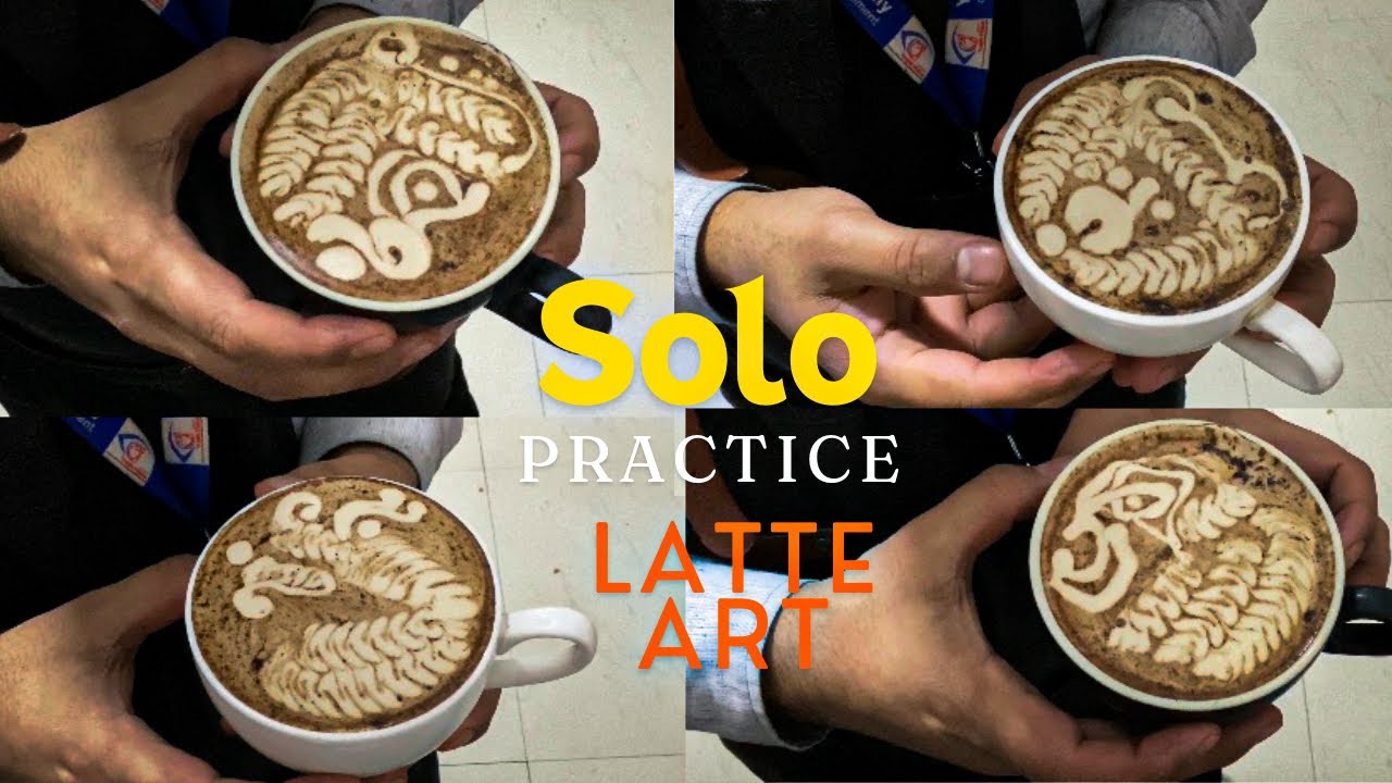 POV:SOLO BARISTA PRACTICE ADVANCED LATTE ART || HOW TO POUR ADVANCED ...