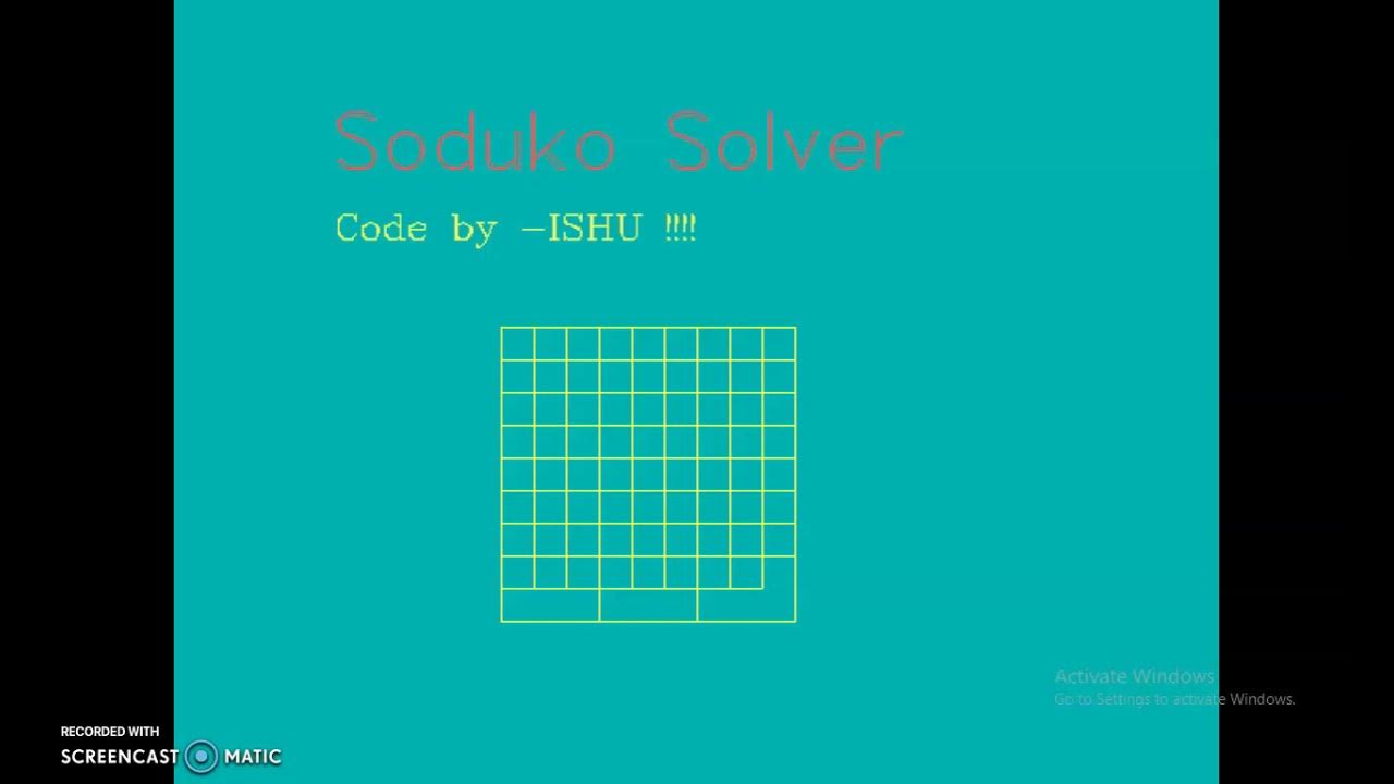 Sudoku Solver || C/C++ Programming project - YouTube