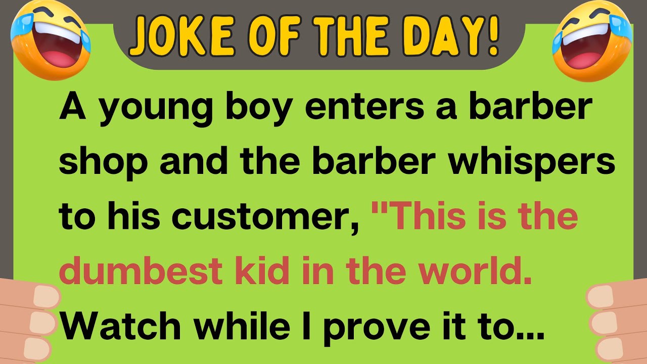 🤣BEST JOKE OF THE DAY! A young boy enters a barber shop and the ...