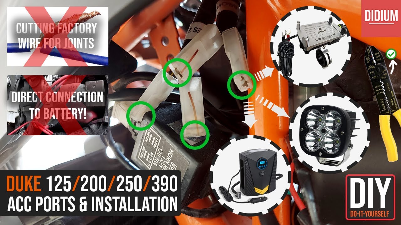 Everything about KTM Duke's ACCESSORY PORTS! | How to professionally ...