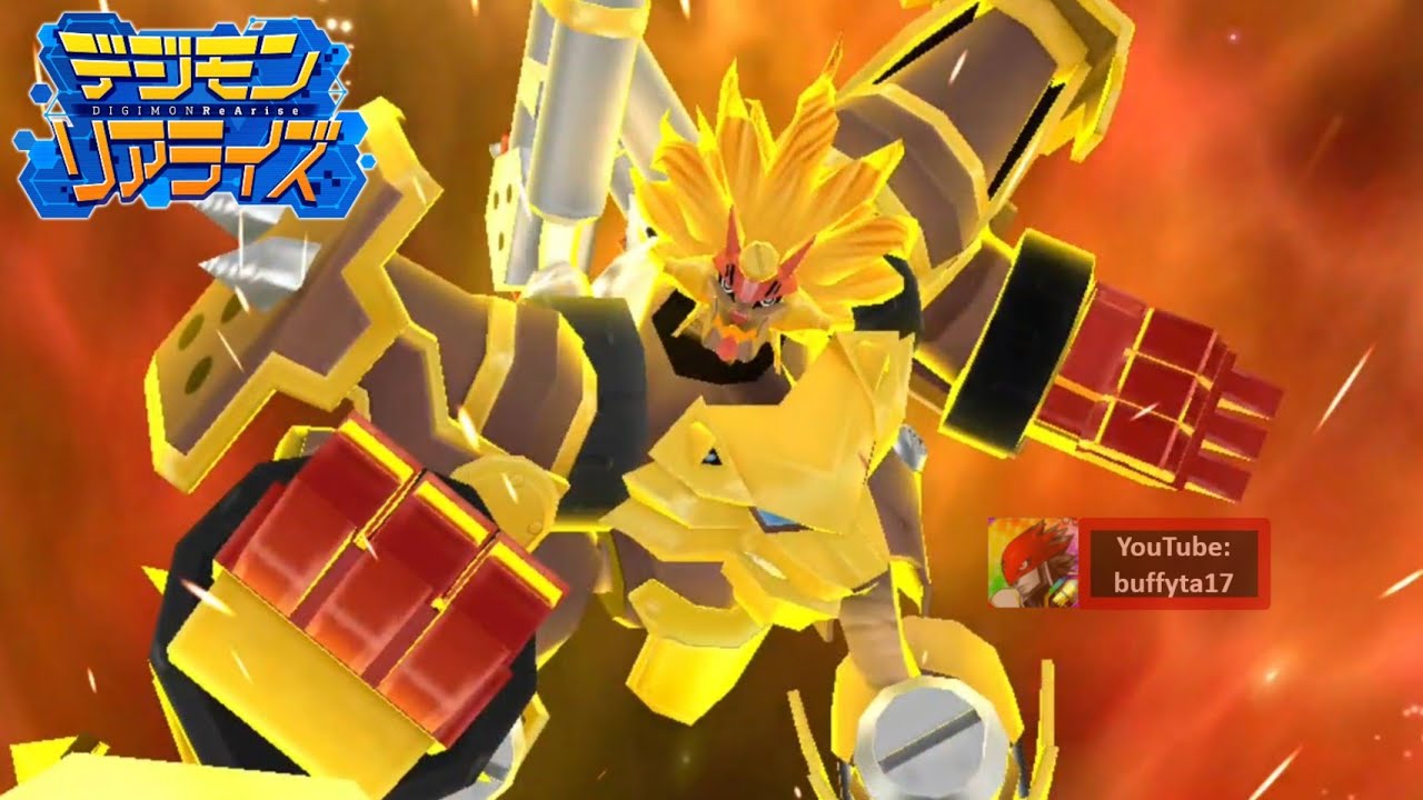 Digimon ReArise - Super Tenacious HeavyLeomon Digivolution 超不屈ヘヴィーレオモン ...