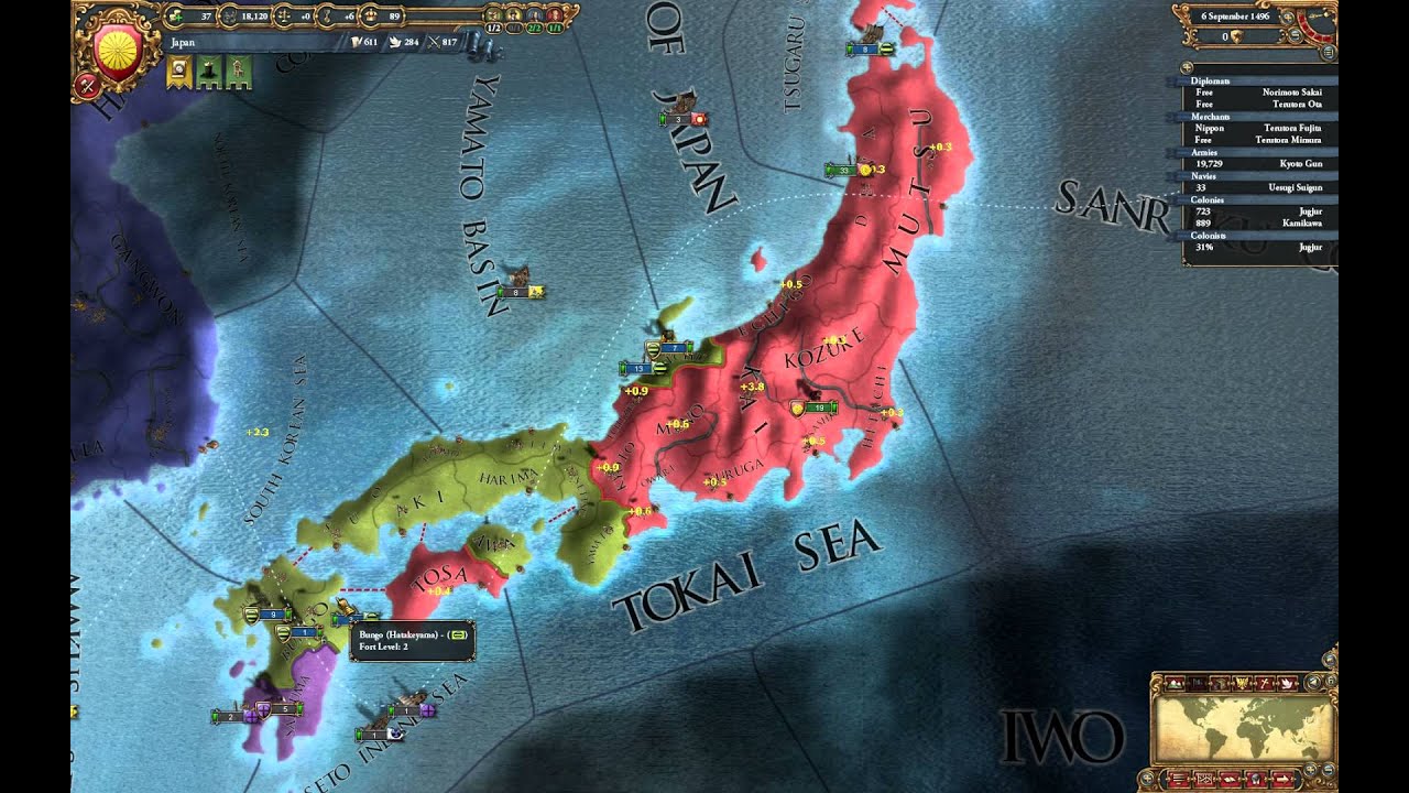 Let's Play Europa Universalis IV (EU4) Japan (Daimyo start) # 4 - YouTube