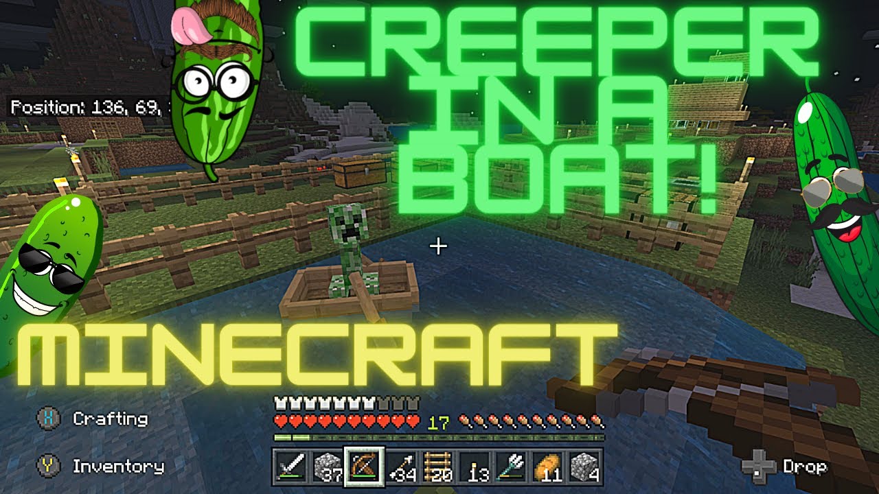 MINECRAFT CREEPER IN A BOAT! - YouTube