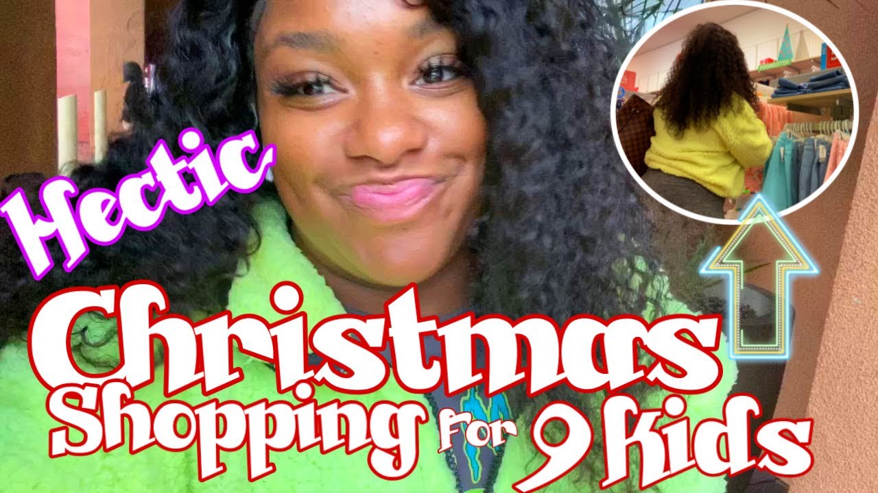 HECTIC CHRISTMAS SHOPPING FOR 9 KIDS! - YouTube