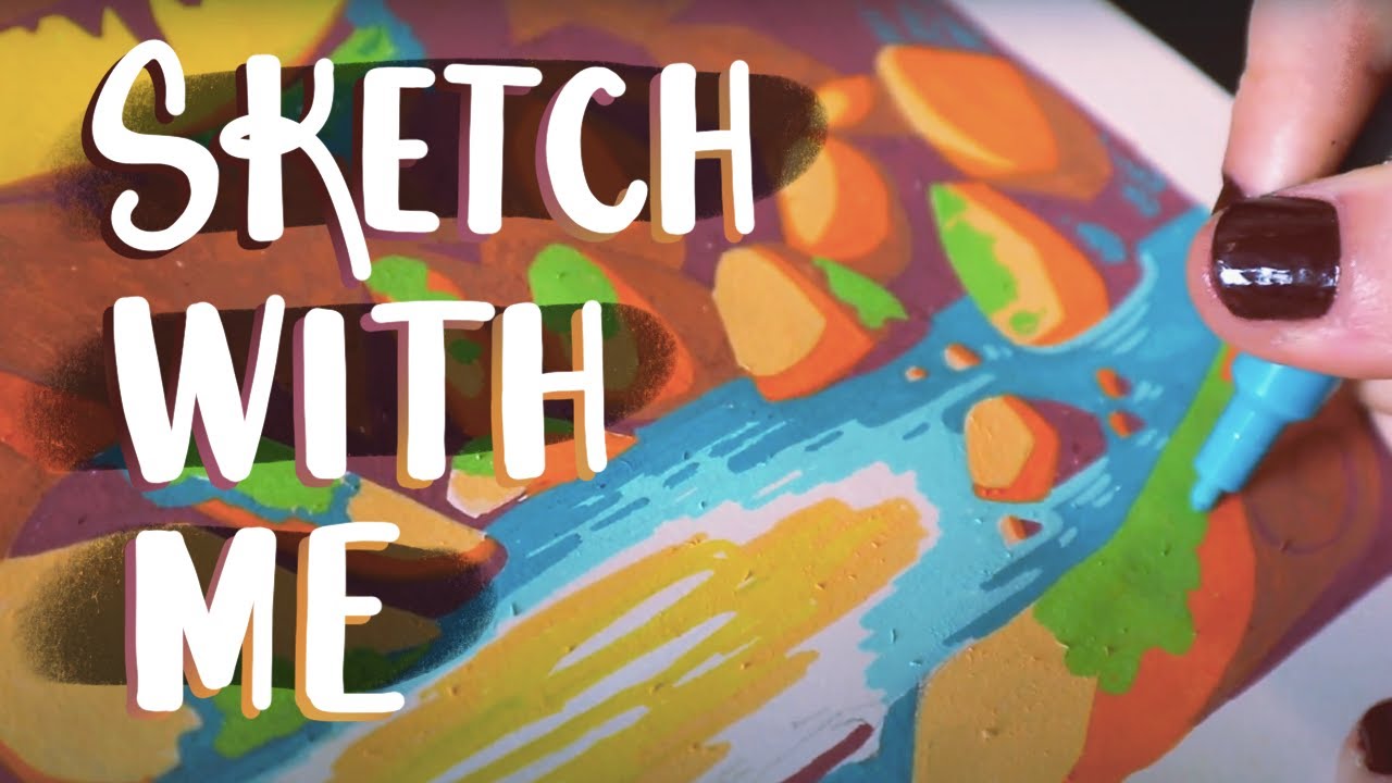 Sketch With Me || POSCA Landscape - YouTube