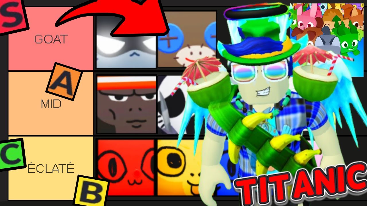 JE CLASSE TOUS LES TITANIC dans une TIER LIST de PET SIMULATOR 99 sur ...