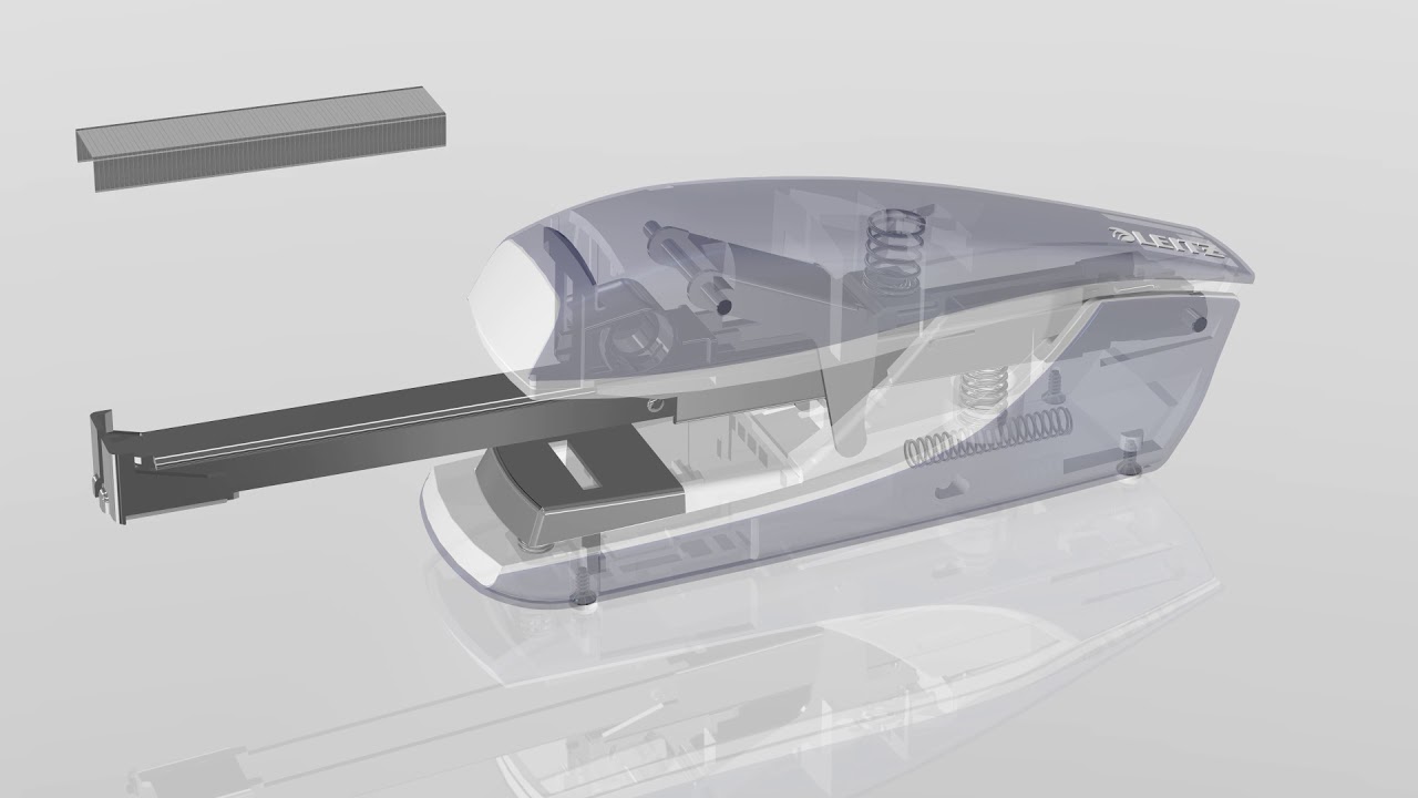 Leitz New NeXXt Strong Metal Flat Clinch Stapler - Blue - YouTube