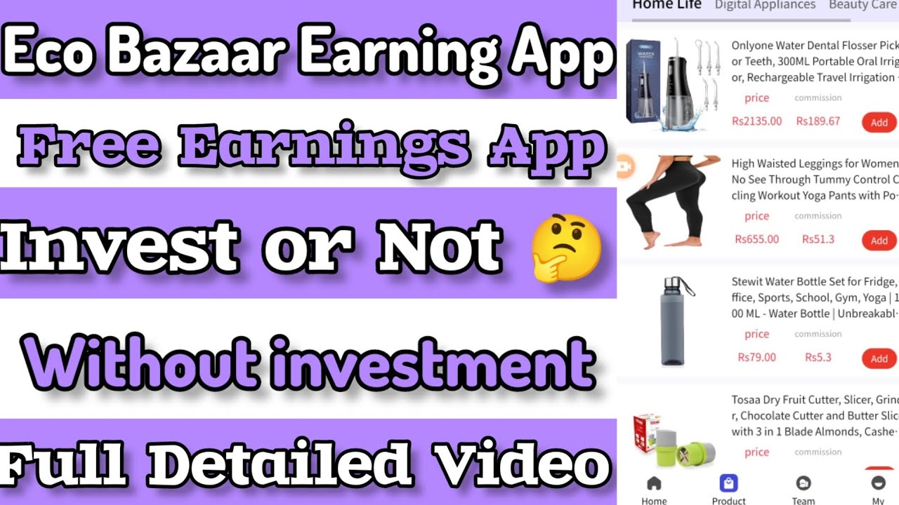 Eco Bazaar Free Earning App | Eco Bazaar Free App | Full Detailed Video - YouTube