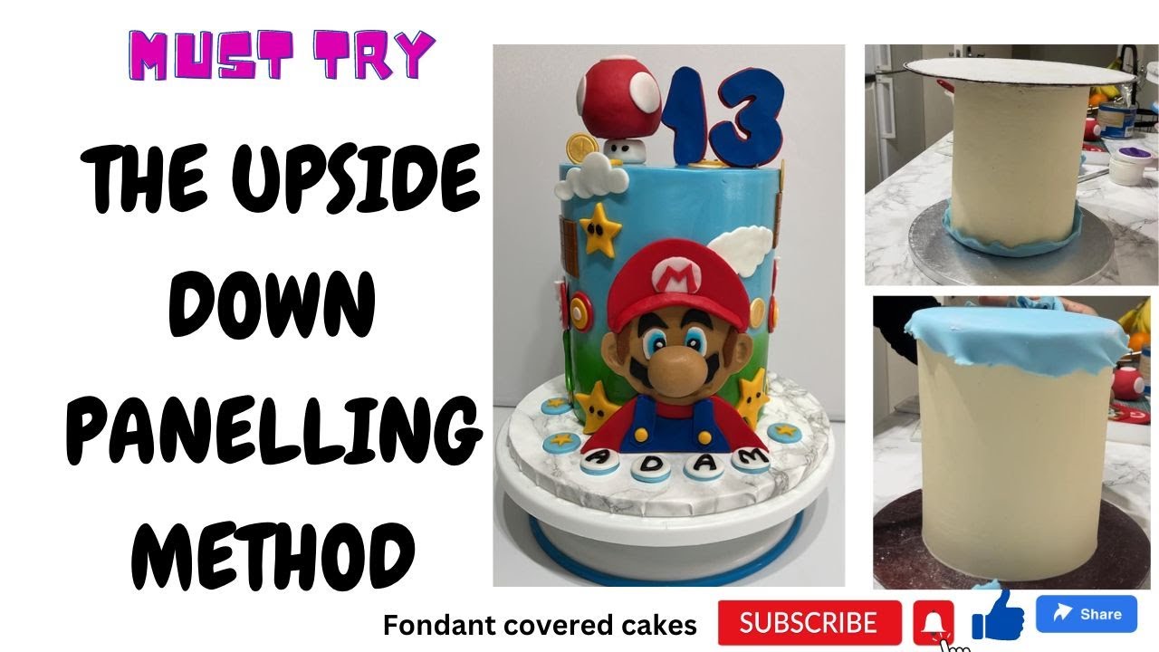 THE UPSIDE DOWN PANELLING METHOD. STEP BY STEP #cakedecorating # ...