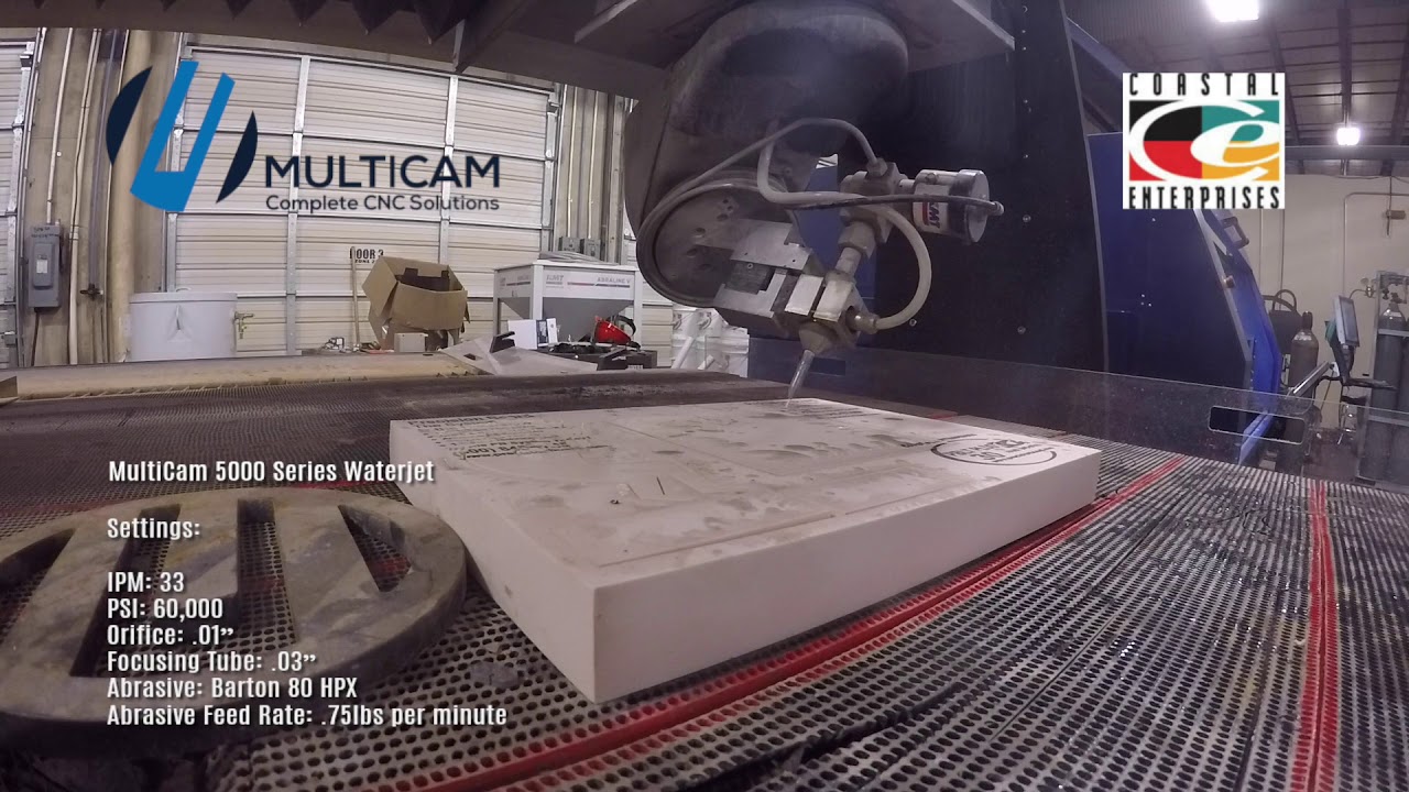 MultiCam Water Jet Cutting PBLT-30 Precision Board HDU - YouTube