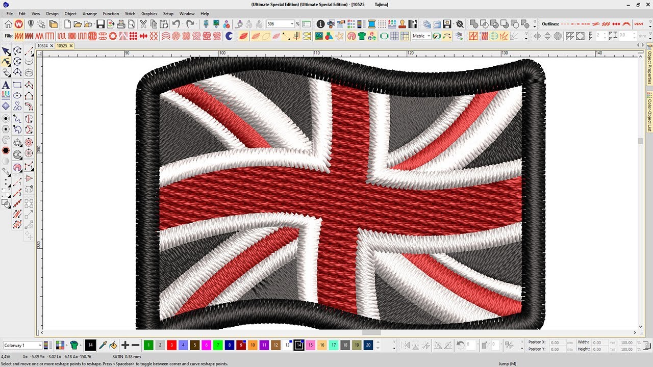 United Kingdom Flag Embroidery logo - YouTube