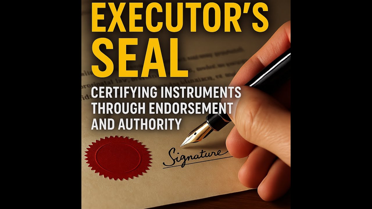 The Executor’s Seal – Certifying Instruments Through Endorsement And ...