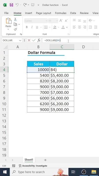 Dollar Formula In Excel Exceltech Exceltips Microsoftexceltutorial Shortcutkeys