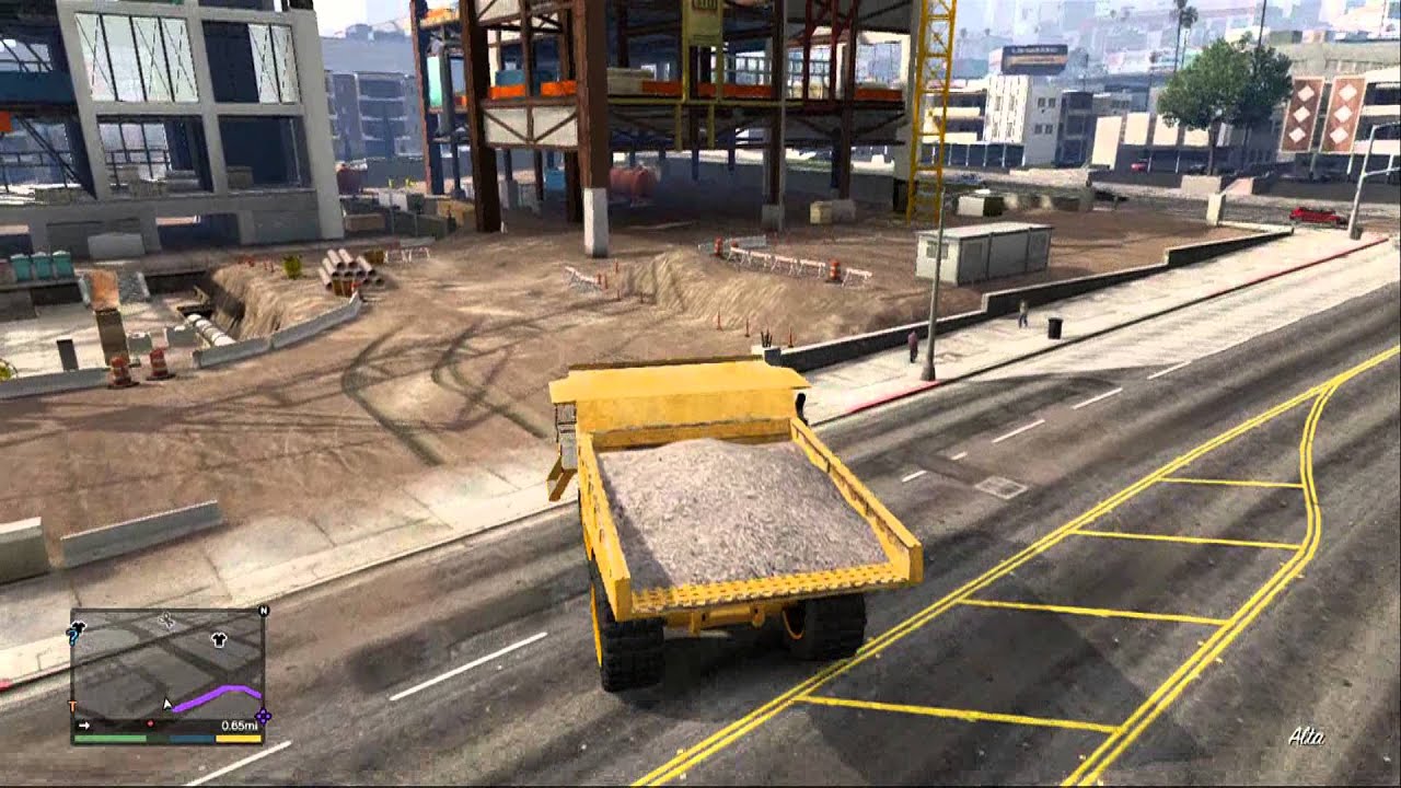 GTA V - Earth mover/Dump truck location - YouTube