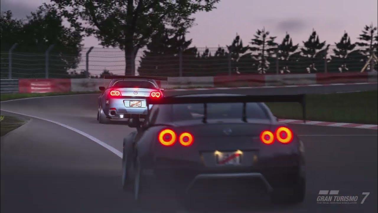 [PS5] GT7 紐北賽道 MAZDA RX-8 Spirit R '12 VS NISSAN GT-R '17 (1.31自訂競賽) - YouTube