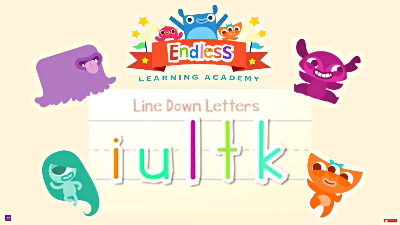 Endless Learning Academy | Practice Handwriting | Line Down Letters ...