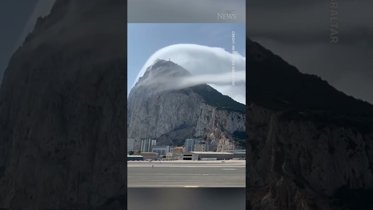 Stunning 'levanter cloud' seen over Rock of Gibraltar | #shorts # ...