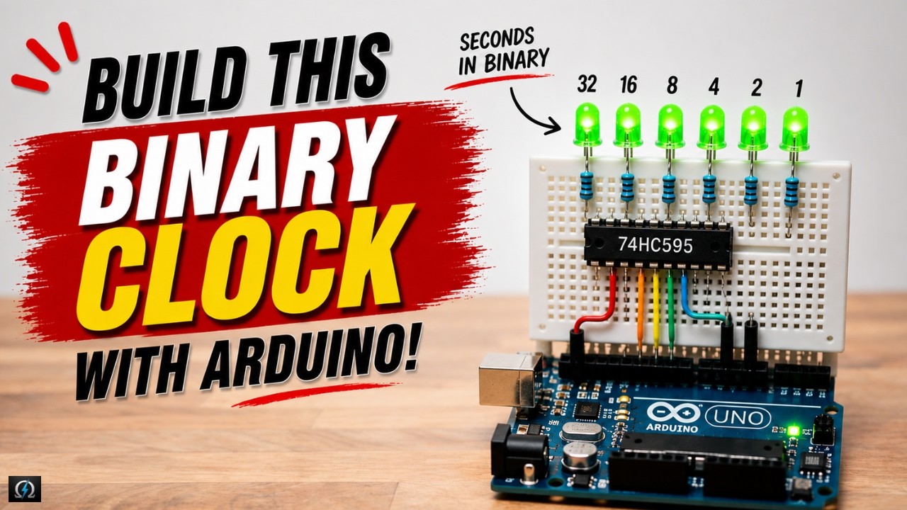 I BUILT Binary Clock With Arduino & Shift Register | NO RTC - YouTube