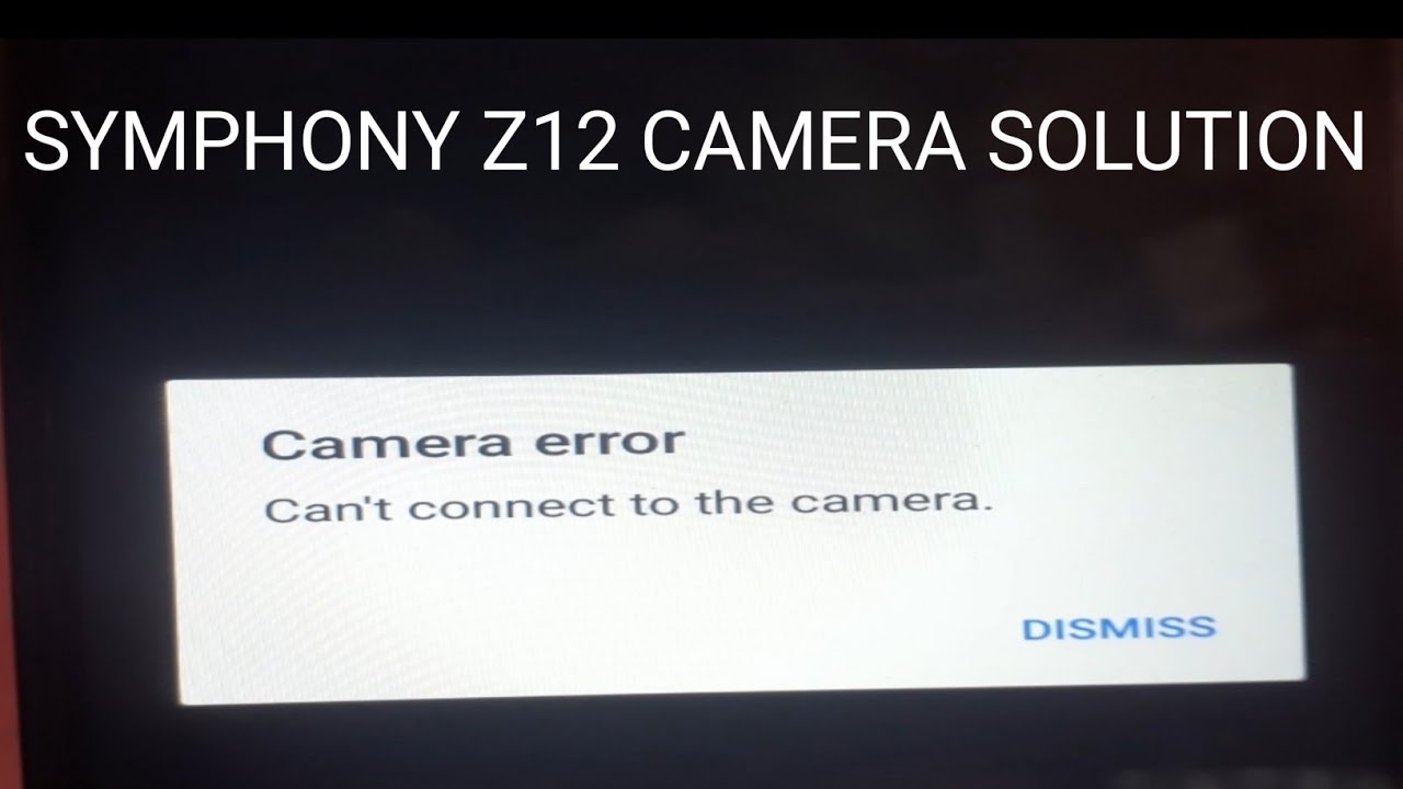 Symphony z12 camera solution - YouTube