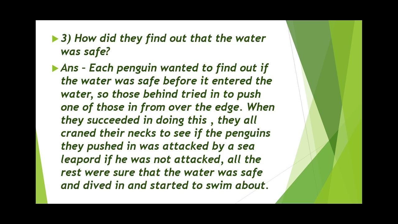 QUESTION/ ANSWER - The PENGUINS AT PLAY ( NEW RADIANT READERS - 8 ...
