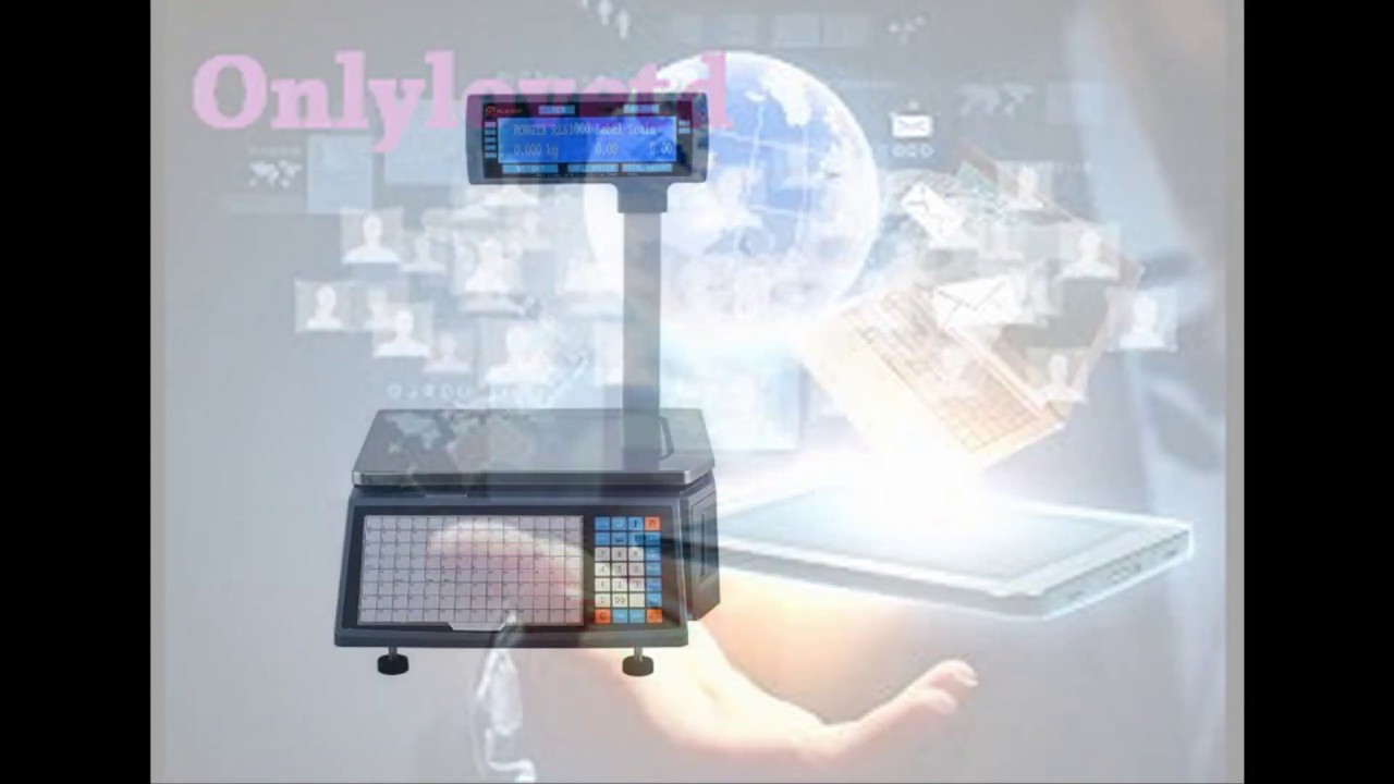 RLS1000 Barcode Label Scale - YouTube