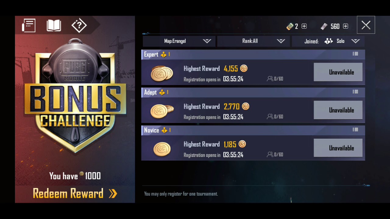 100 UC Redeem By Bonus Challenges - YouTube
