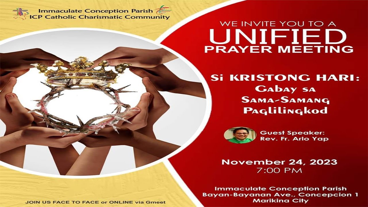 [Prayer Meeting Nov 25, 2023] Unified PM - Si Kristong Hari: Gabay sa ...
