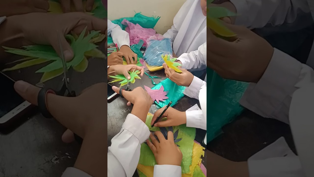 Recycle 1. Membuat pola daun - YouTube