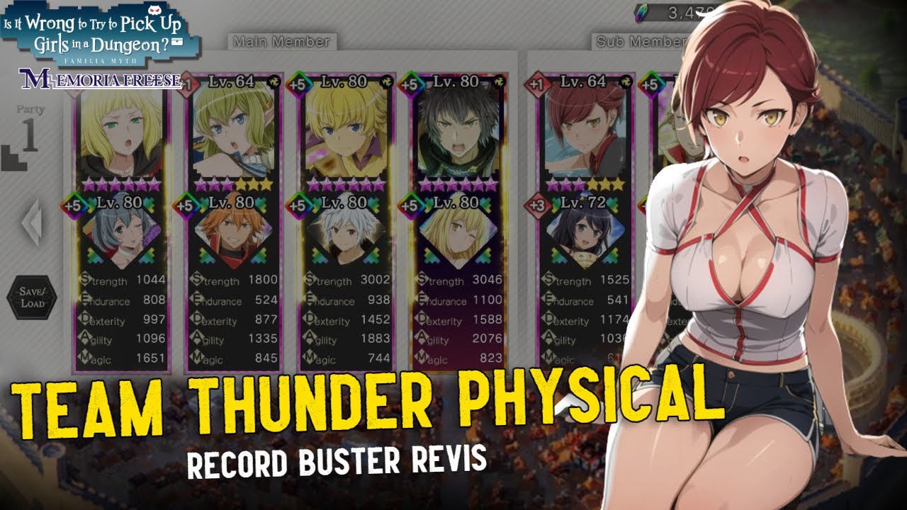 WTF!!! 1 Billón de Score en Record Buster REVIS😱🥵 Team Thunder Fisico - Danmachi Memoria Freese ...
