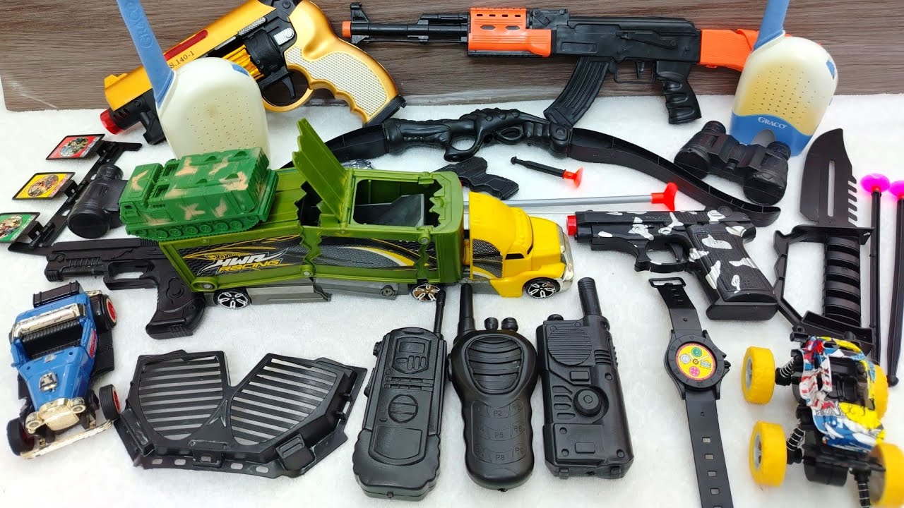 Special Forces military toy gun set unboxing, AK47 assault rifle ...