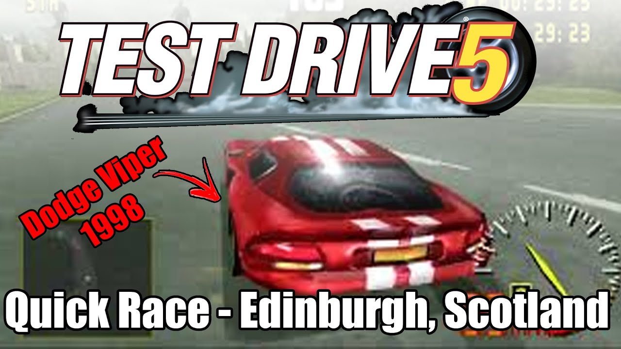 Test Drive 5 (PS1) | Quick Race - Edinburgh, Scotland - Dodge Viper ...