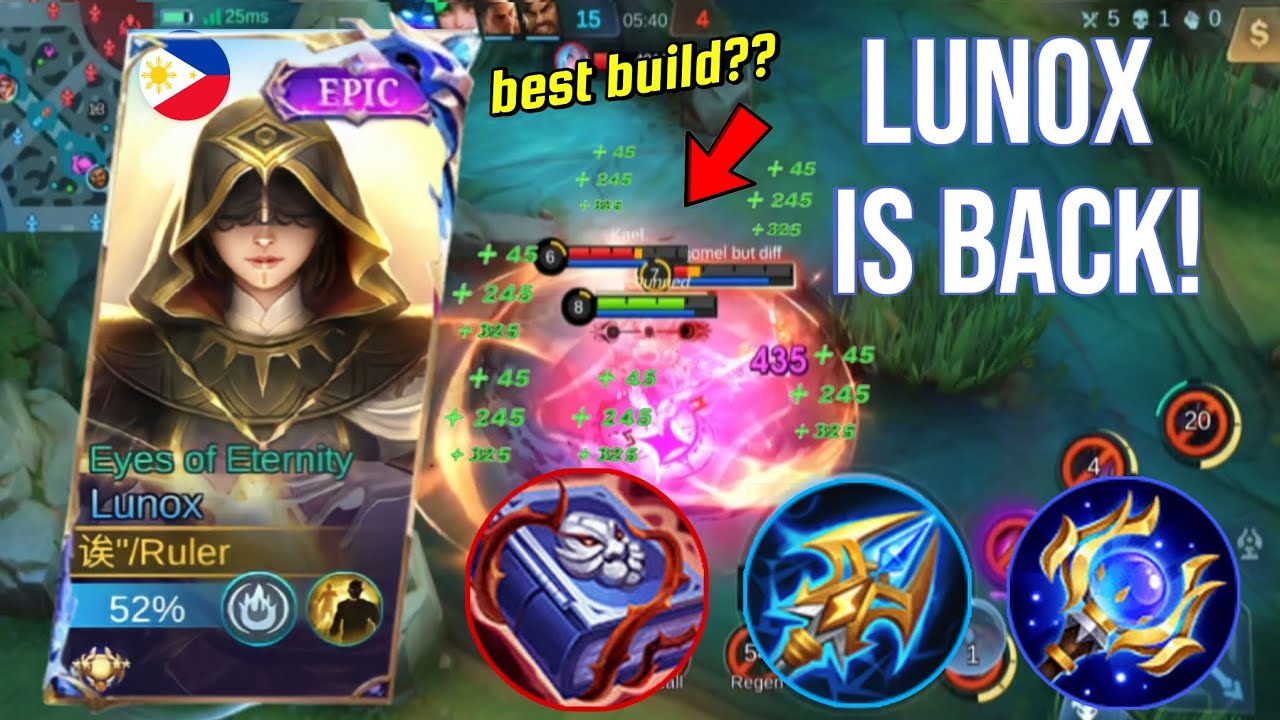 LUNOX is back!! LUNOX GAMEPLAY NEW BEST BUILD FOR CD REDUCTION AND HIGH ...