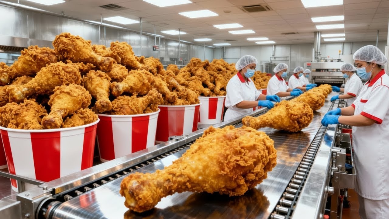 Inside a Modern KFC Factory Line: From Fresh Chicken to Crispy Golden ...