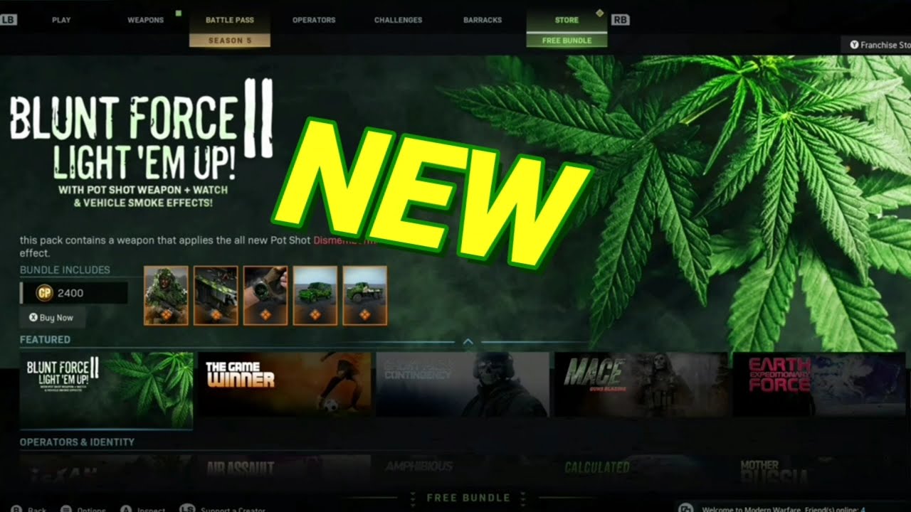 NEW WEED SKIN CAMOS AND MORE! BLUNT FORCE 2 BUNDLE. SNIPER WITH GREEN ...