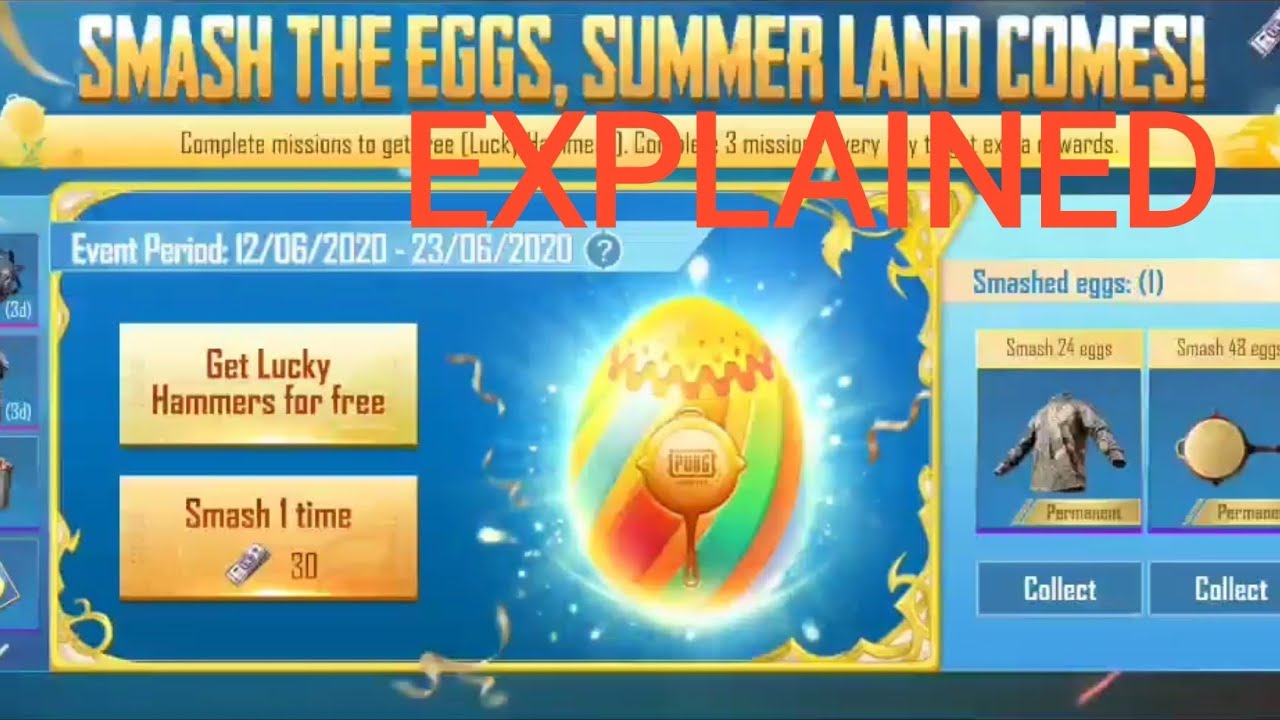 SMASH THE EGGES EVENT EXPLAINED PUBG MOBILE | SMASH EGG EVENT PUB ...