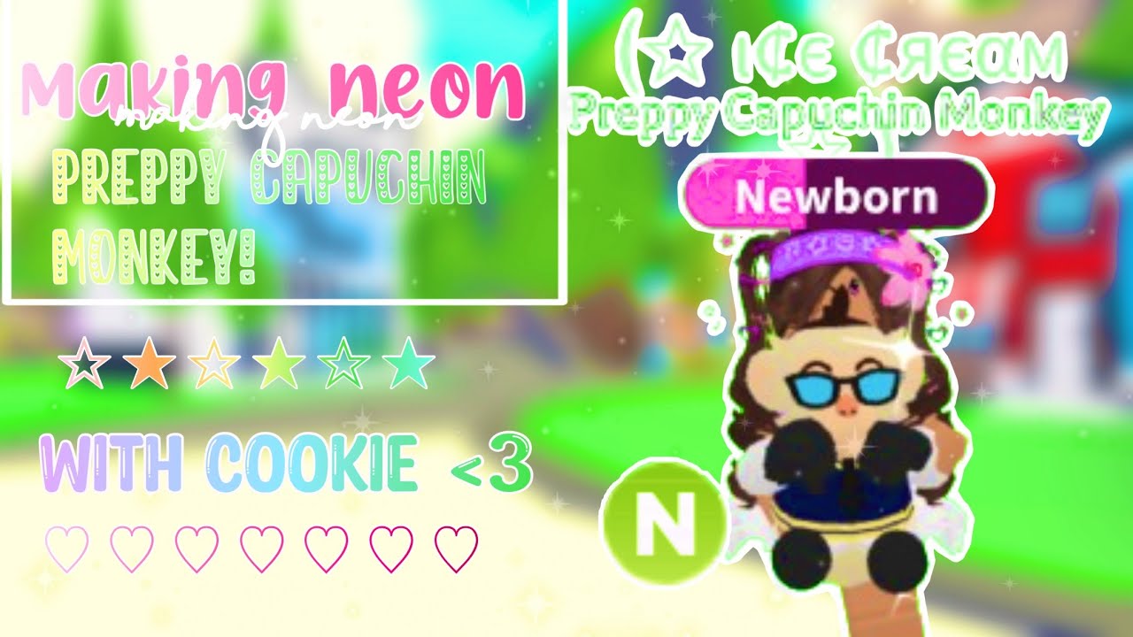 Making A Neon Preppy Capuchin Monkey! With Cookie 💕 @CookiesAndCream.X ...