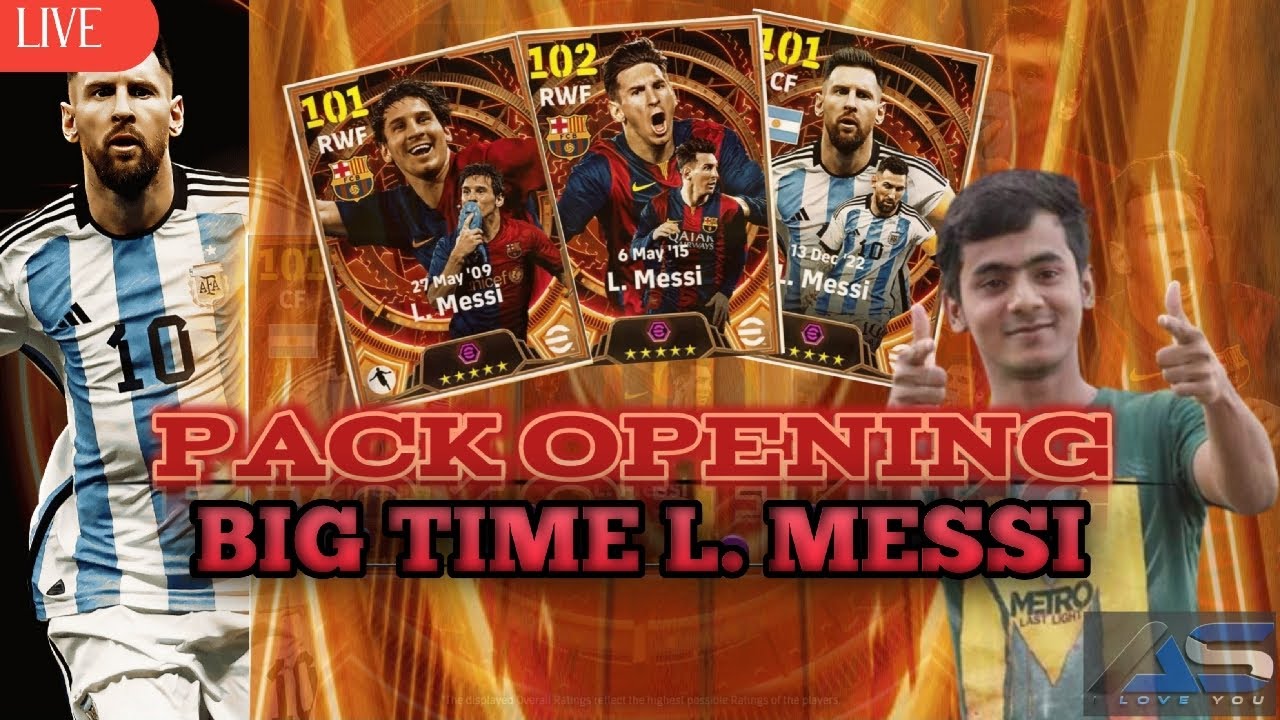 TRICK TO GET BIG TIME L. MESSI PACK OPENING + FRIENDLY MATCH 🔴 ...