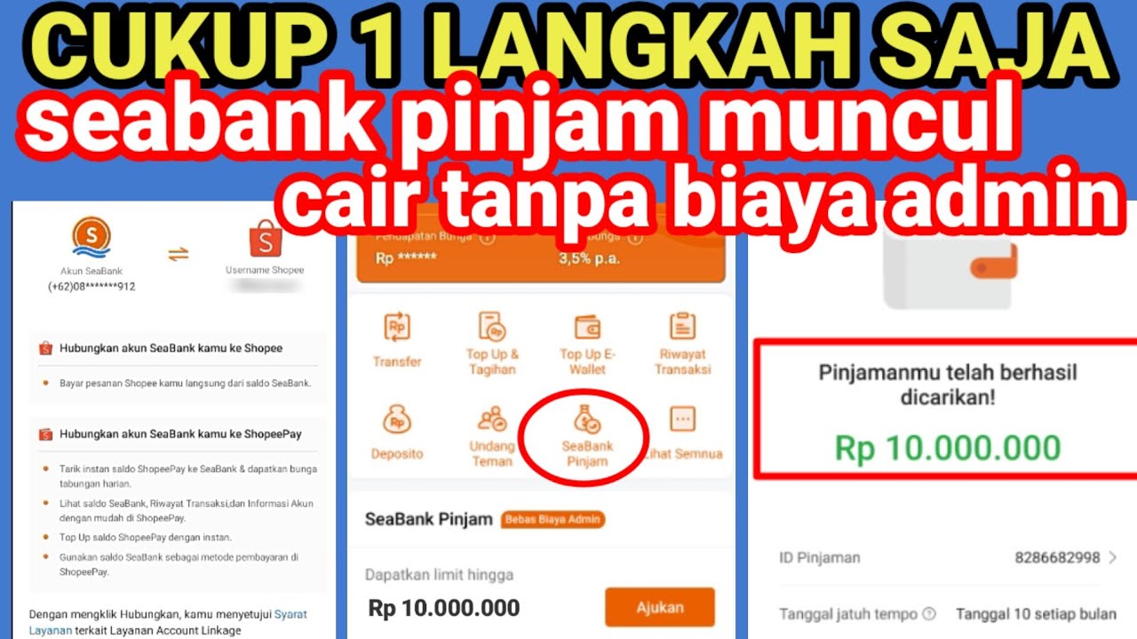 CARA MEMUNCULKAN MENU PINJAMAN SEABANK - YouTube