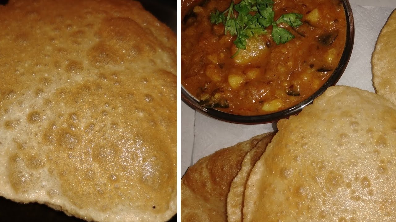 Puri With Aloo Korma | poori with aloo kurma | soft perfect Poori ...