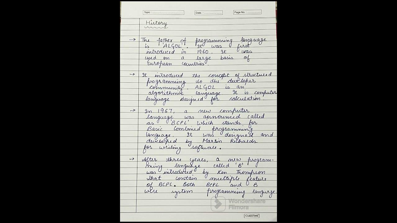 Introduction To C History Of C And Importance Of C notes YouTube introduction-to-c-history-of-c-and-importance-of-c-notes-youtube