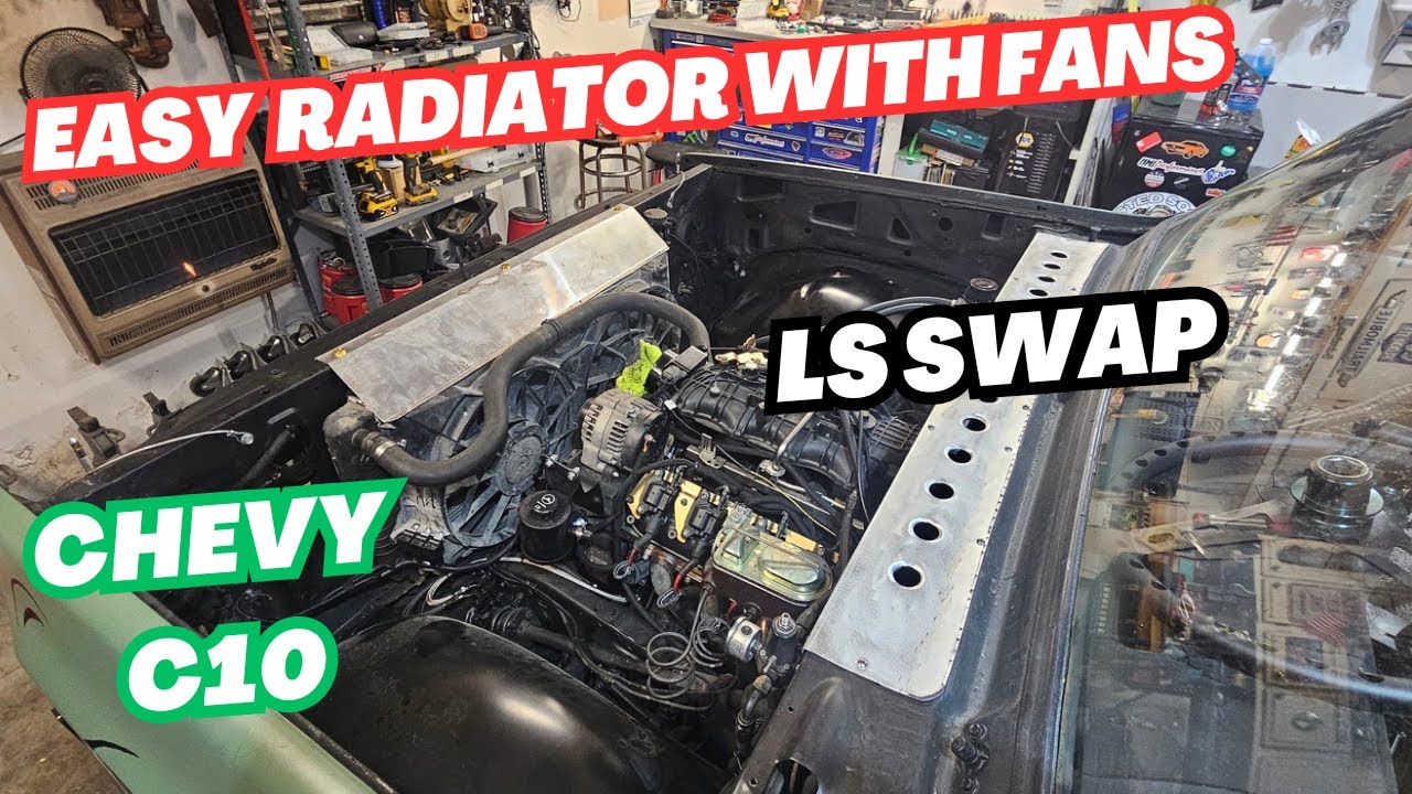 C10 LS Swap Radiator with Dual Electric Fans! - YouTube