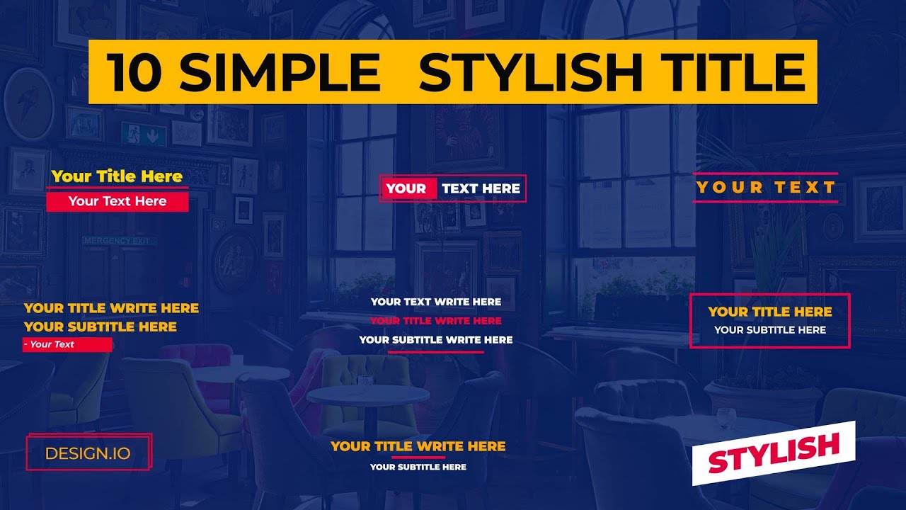 Simple Stylish Title After Effects Template - YouTube