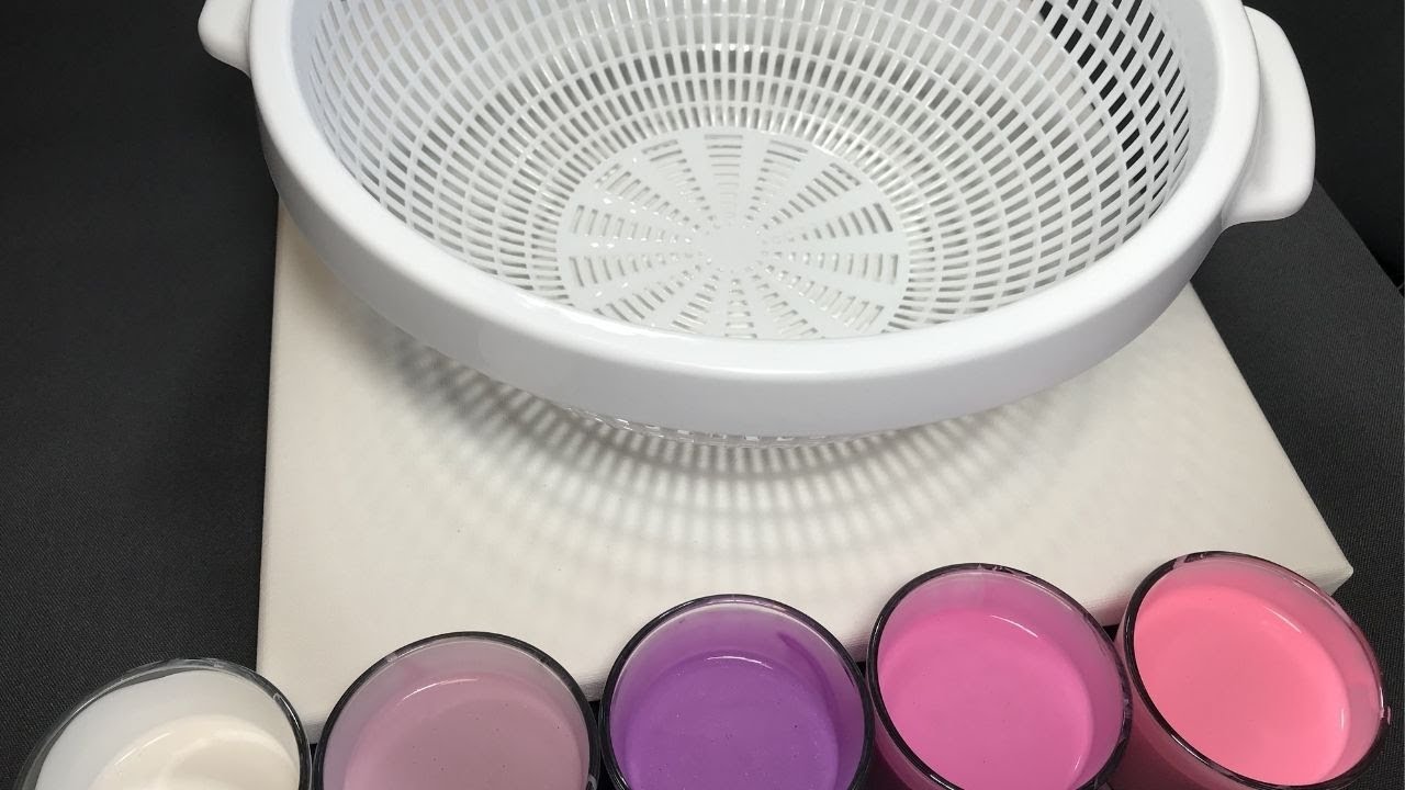 Painting With A Colander?! | Acrylic Fluid Pour Art - YouTube